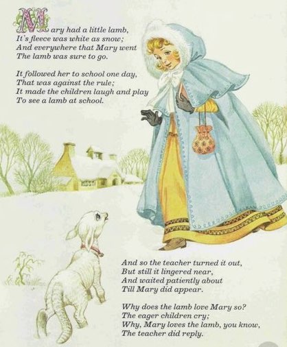 Mary Had A Little Lamb - Filastrocche in inglese su Filastrocche.it