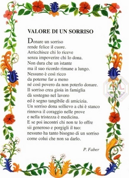 Il valore di un sorriso - testi della tradizione di Filastrocche.it Il valore di un sorriso - testi della tradizione di Filastrocche.it